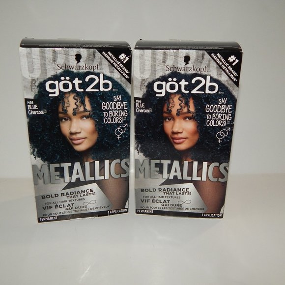 Schwarzkopf | Hair | 2 Boxes Got2b Schwarzkopf M66 Blue Charcoal ...